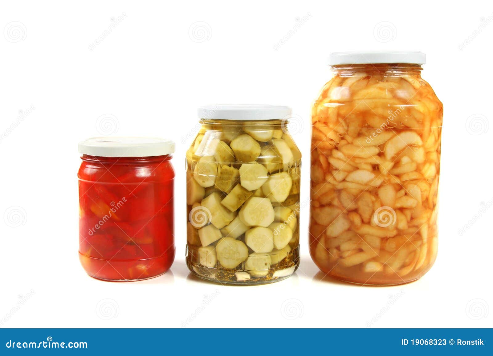 Three Jars of Pickled Vegetables Stock Image - Image of pickled, snack ...