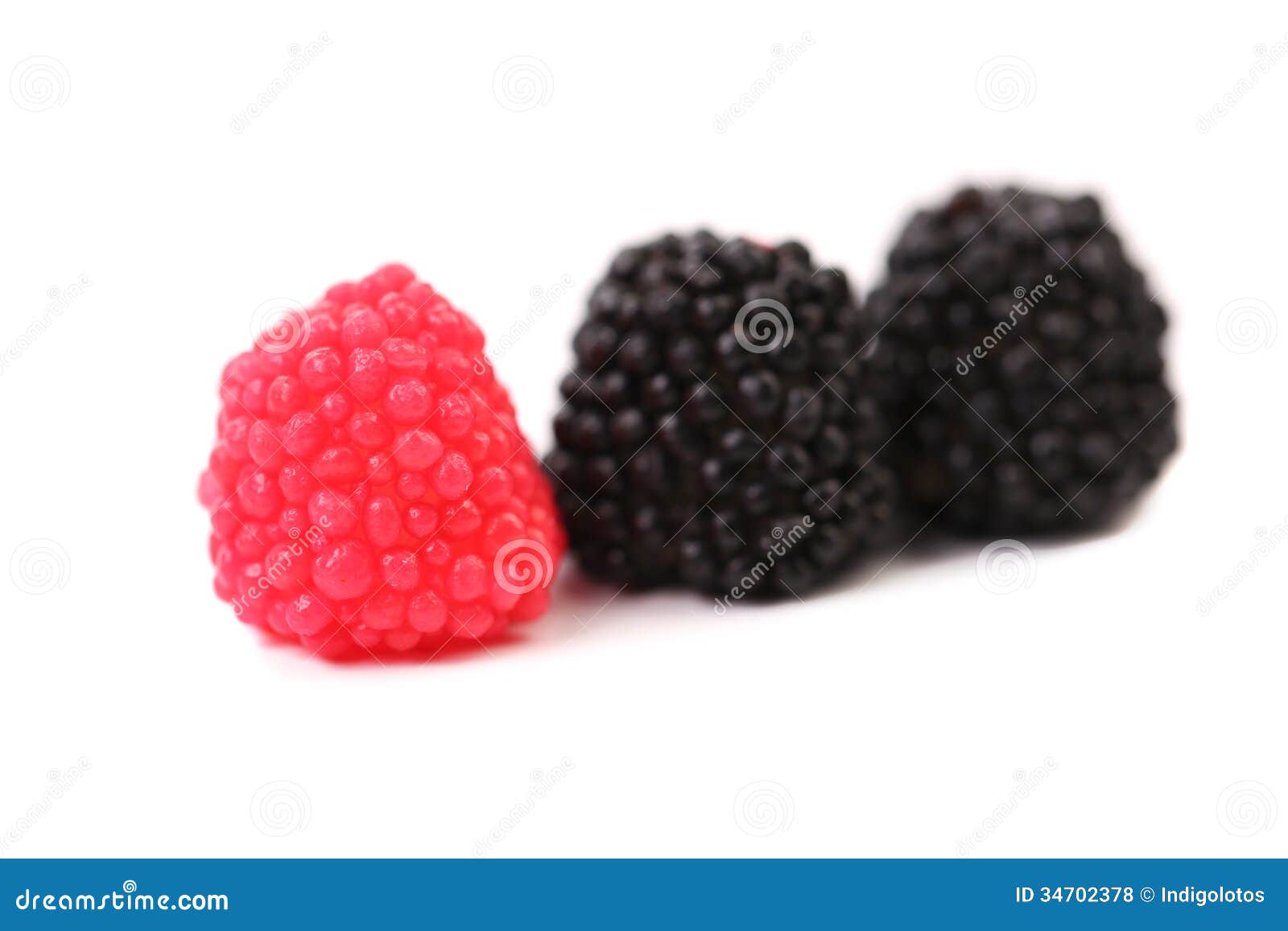 Three Jelly Fruit in Form of Berries Candy. Stock Photo - Image of ...