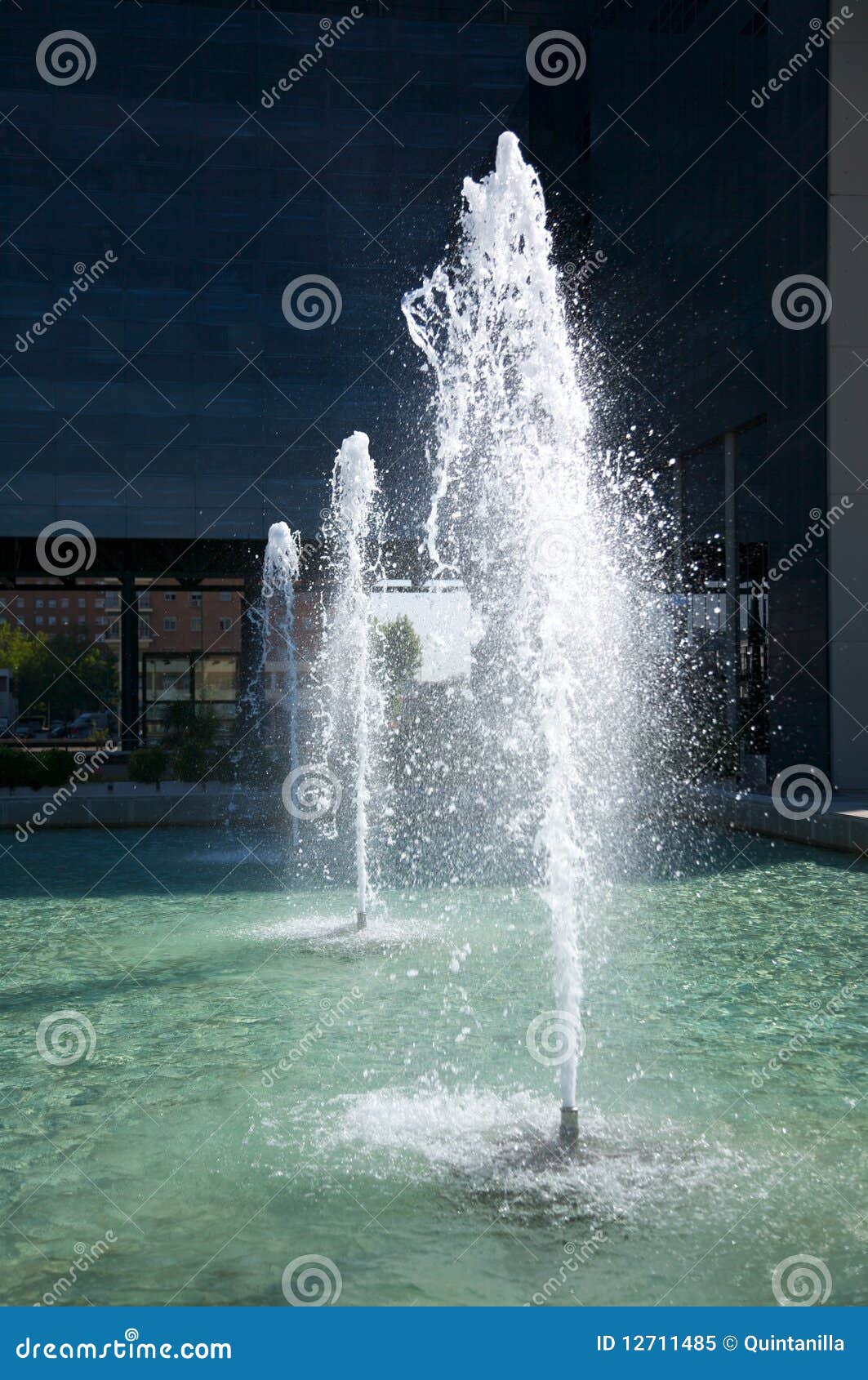 Three jets fountain stock image. Image of city, stream - 12711485