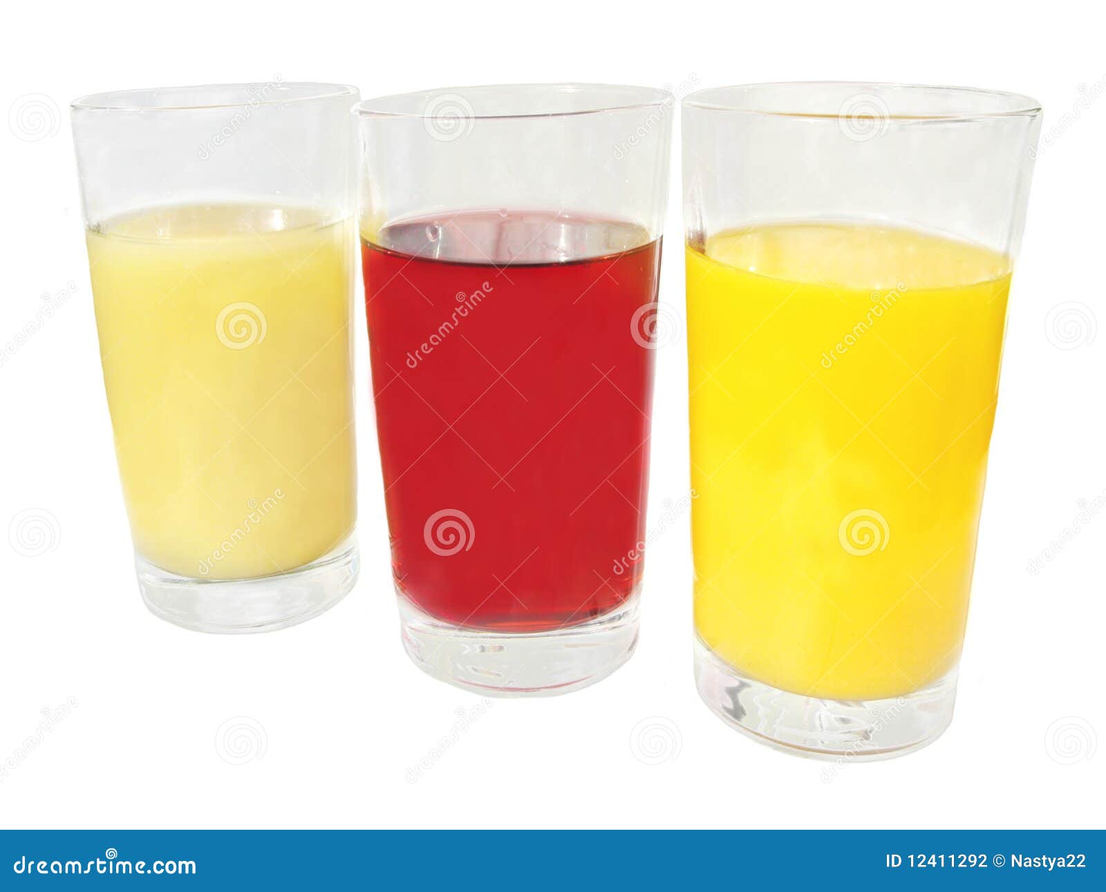 Three juice glasses stock photo. Image of gourmet, mellow - 12411292