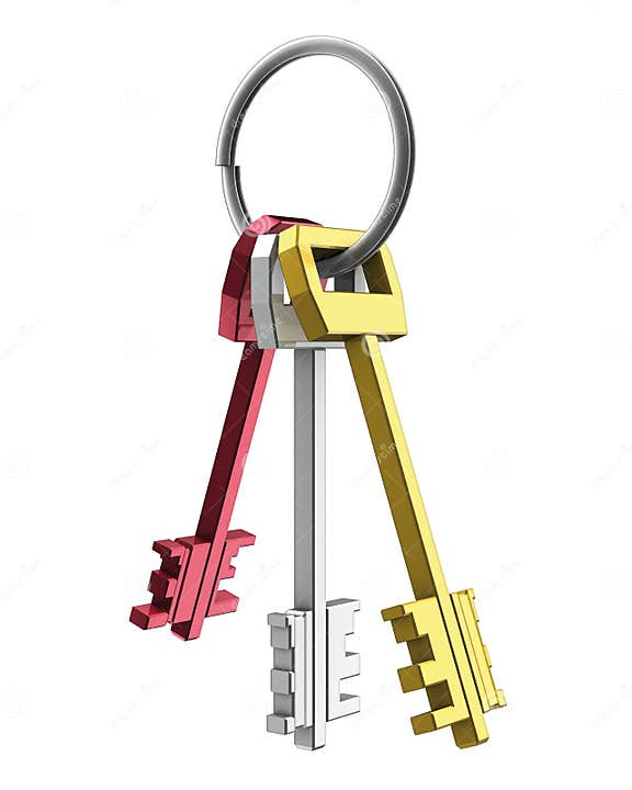 Three keys stock illustration. Illustration of three - 13983156