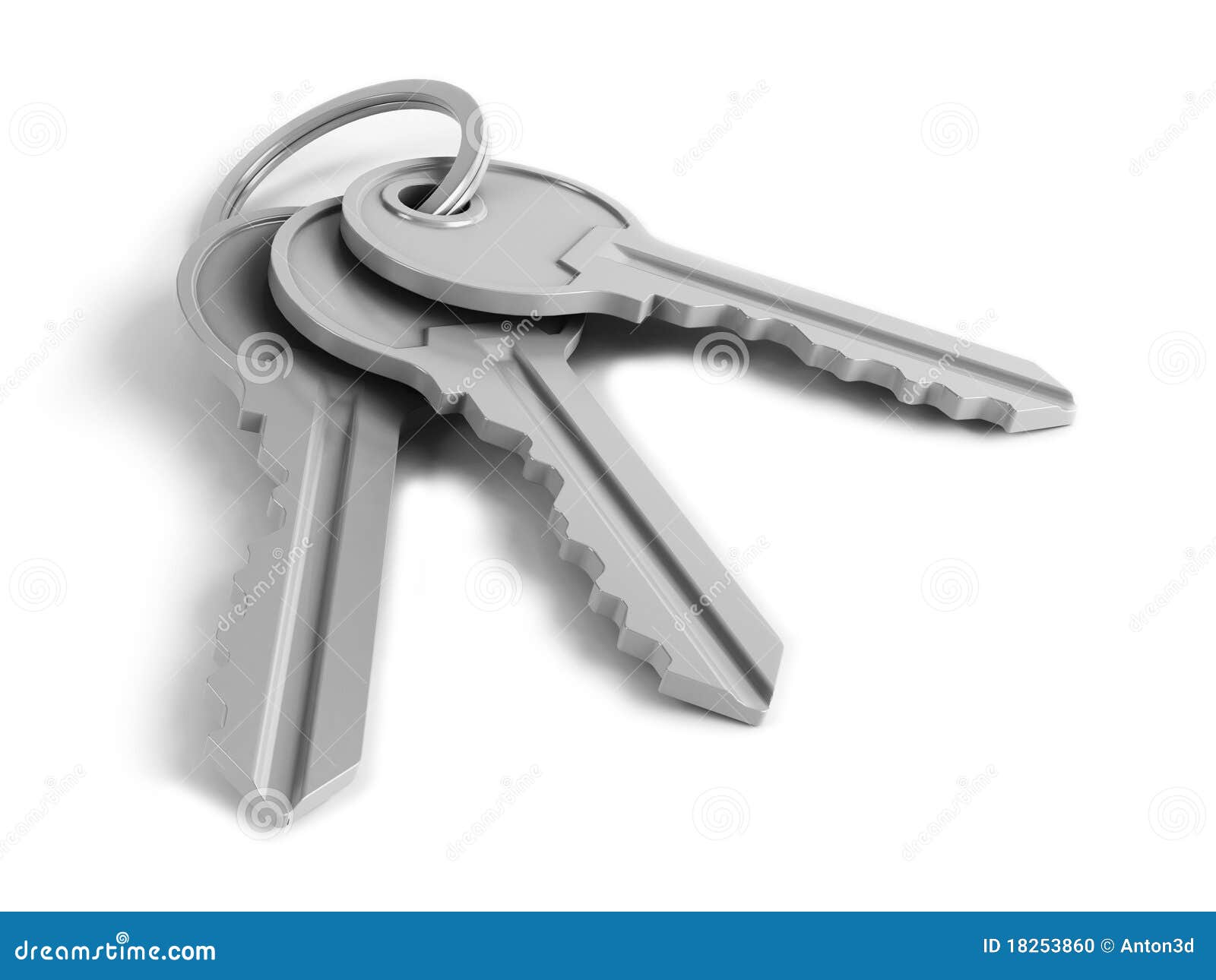 Three keys stock illustration. Illustration of lock, apartment - 18253860