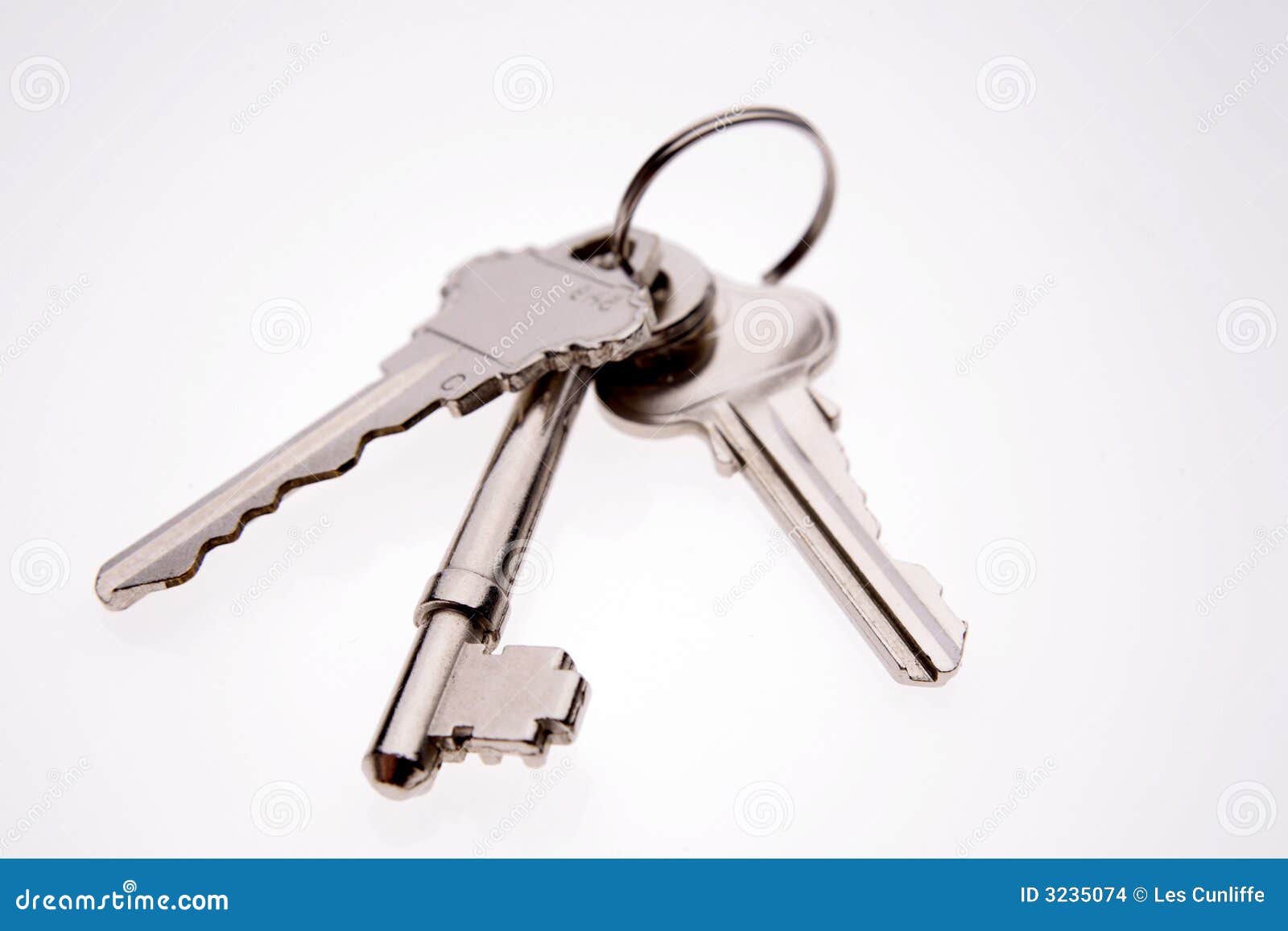Three keys stock photo. Image of ring, real, isolated - 3235074