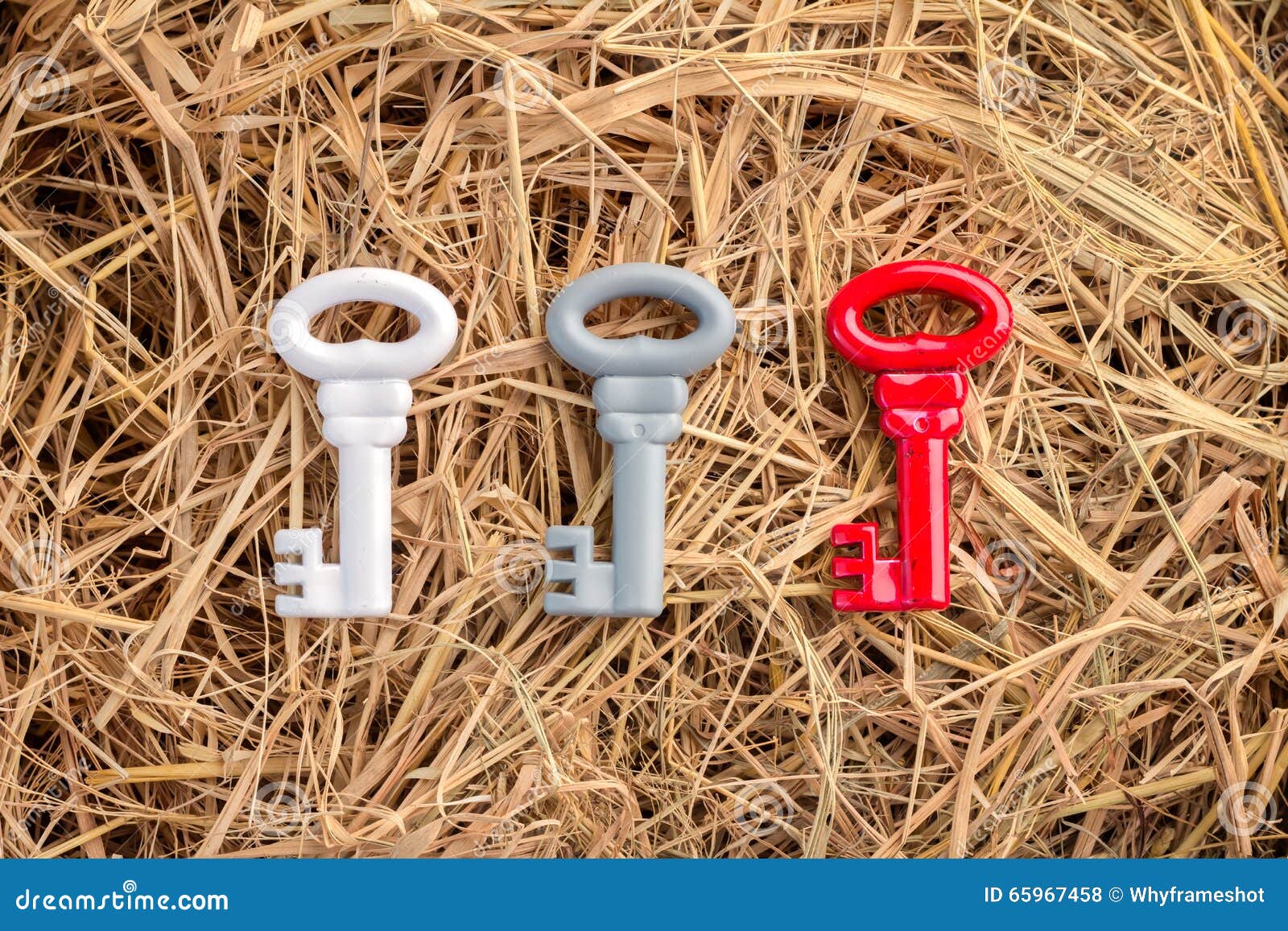 Three Keys on Hay Texture Background Stock Photo - Image of hang ...
