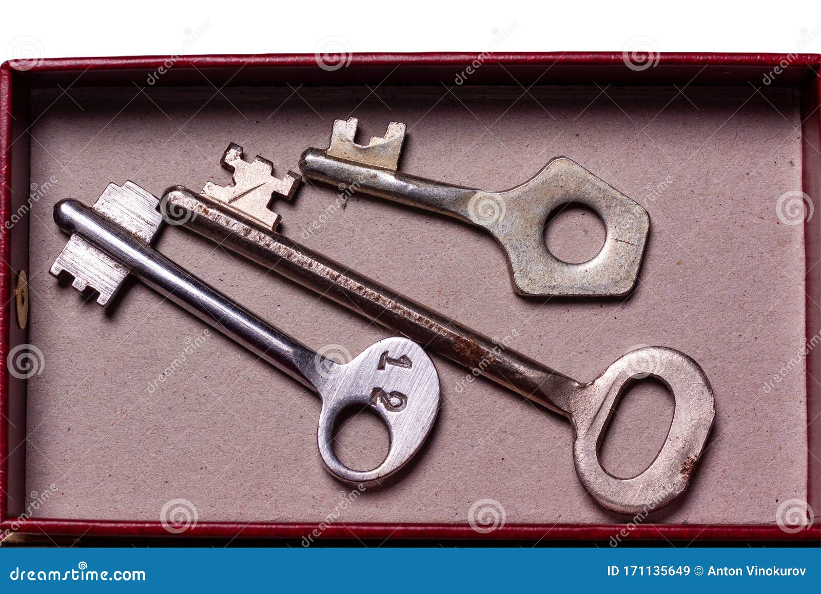 The Three Keys are Inside the Red Box, from the Background Stock Image ...