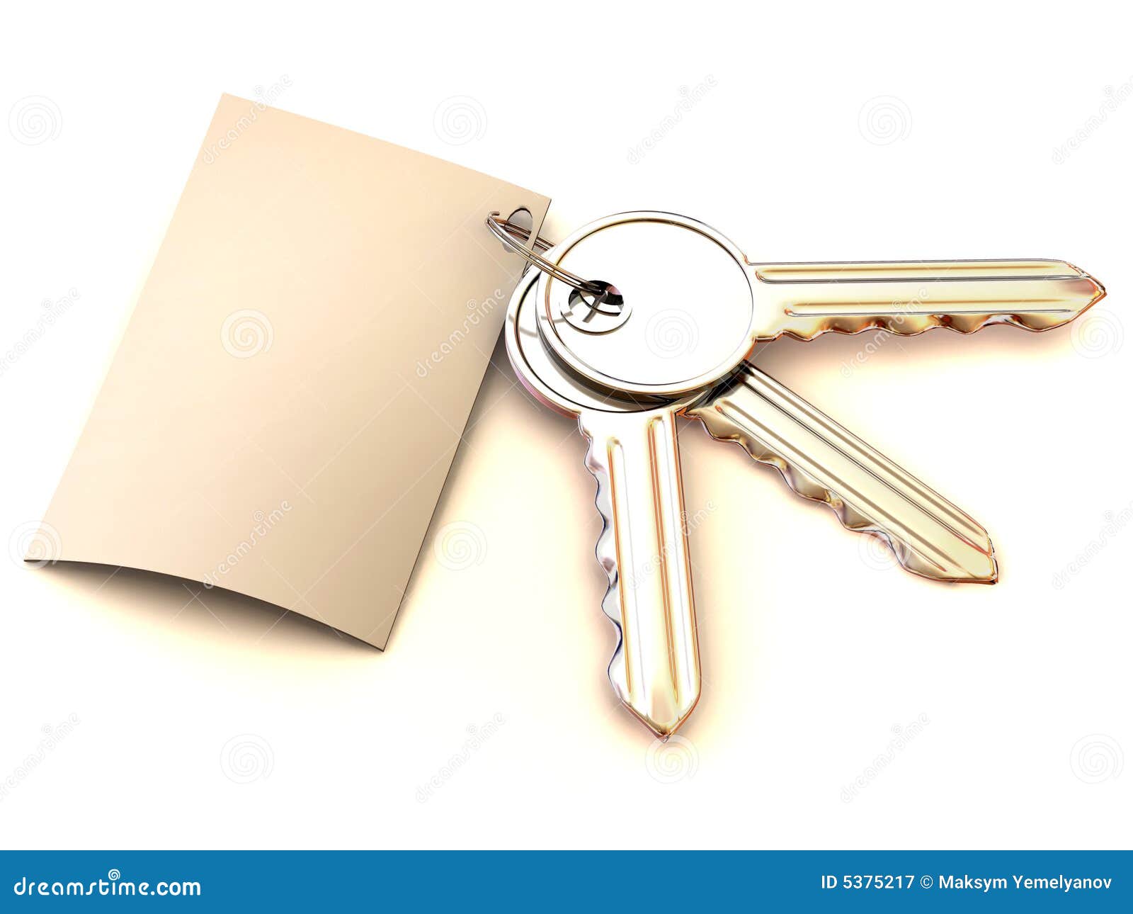 Three keys with note stock illustration. Illustration of blank - 5375217