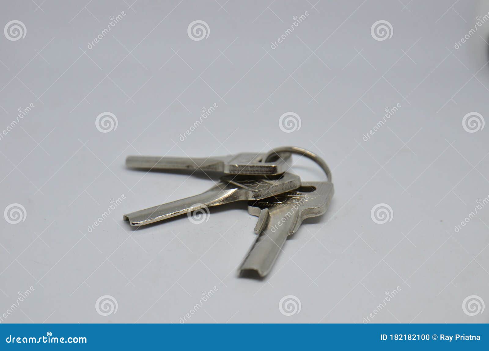 Three Keys with a Ring in Isolated White Background Stock Photo - Image ...