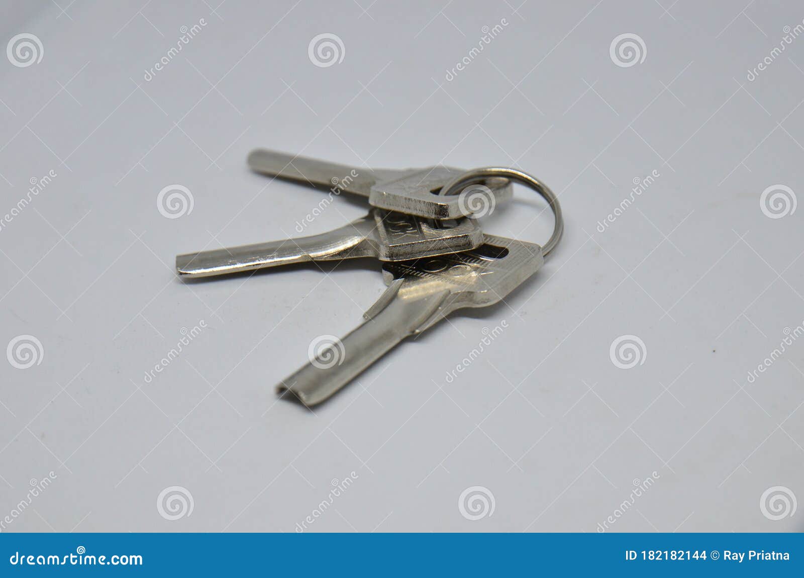 Three Keys with a Ring in Isolated White Background Stock Photo - Image ...