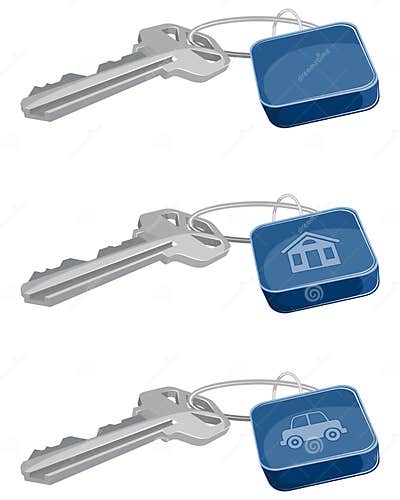 Three keys set stock vector. Illustration of logo, real - 87255852