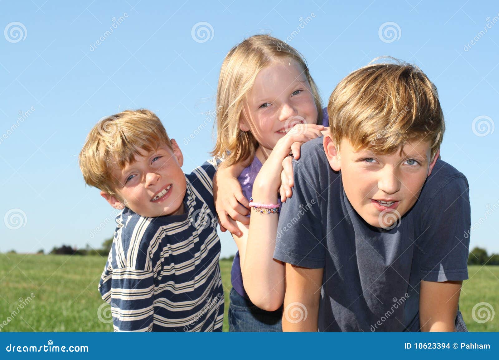 Three kids stock photo. Image of child, portrait, beautiful - 10623394