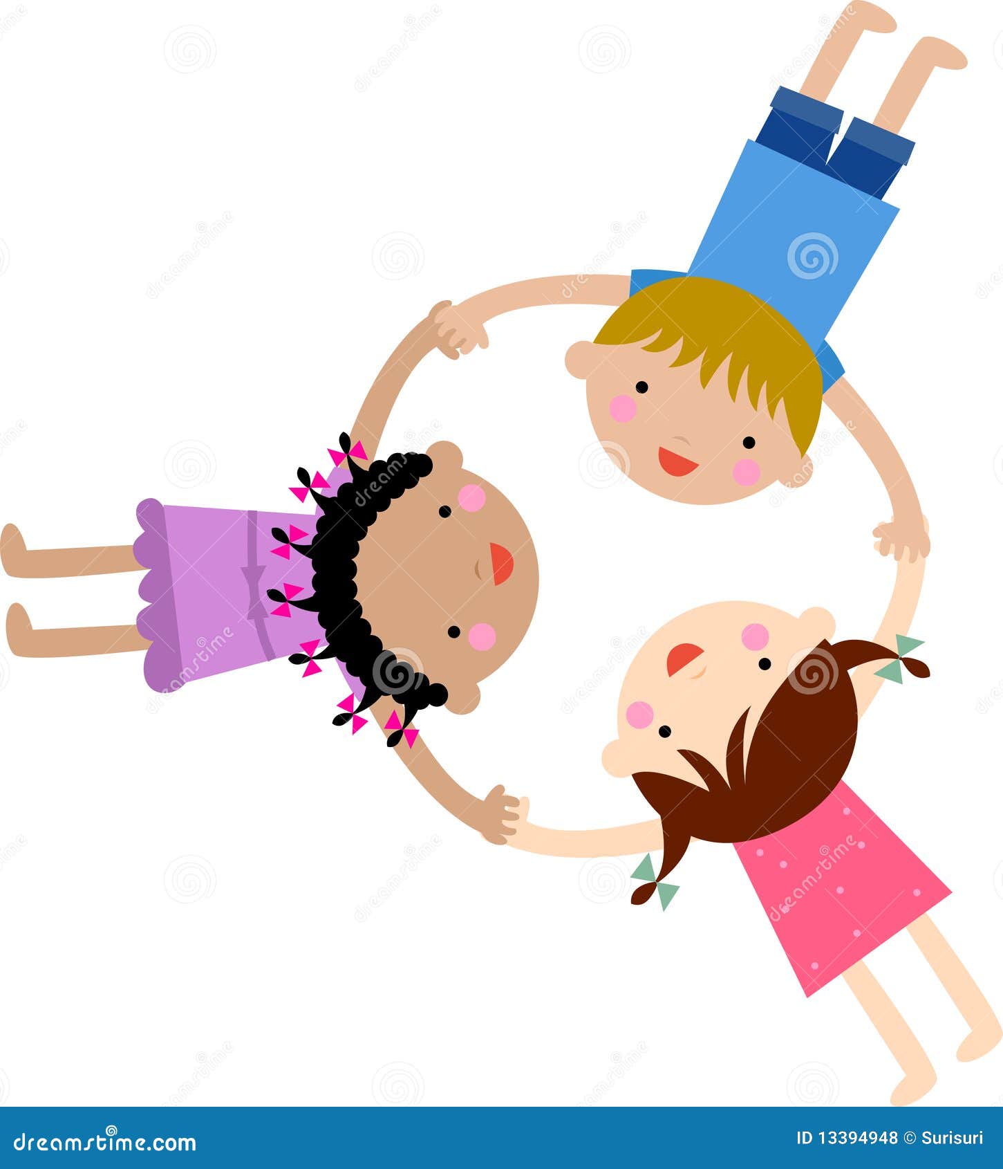 Three kids stock vector. Illustration of moving, active - 13394948