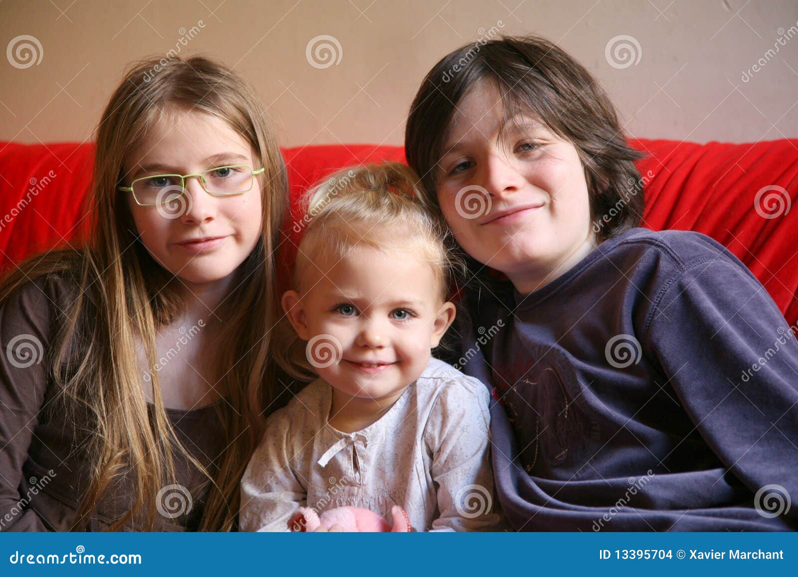Three kids stock photo. Image of pyjamas, teen, kids - 13395704