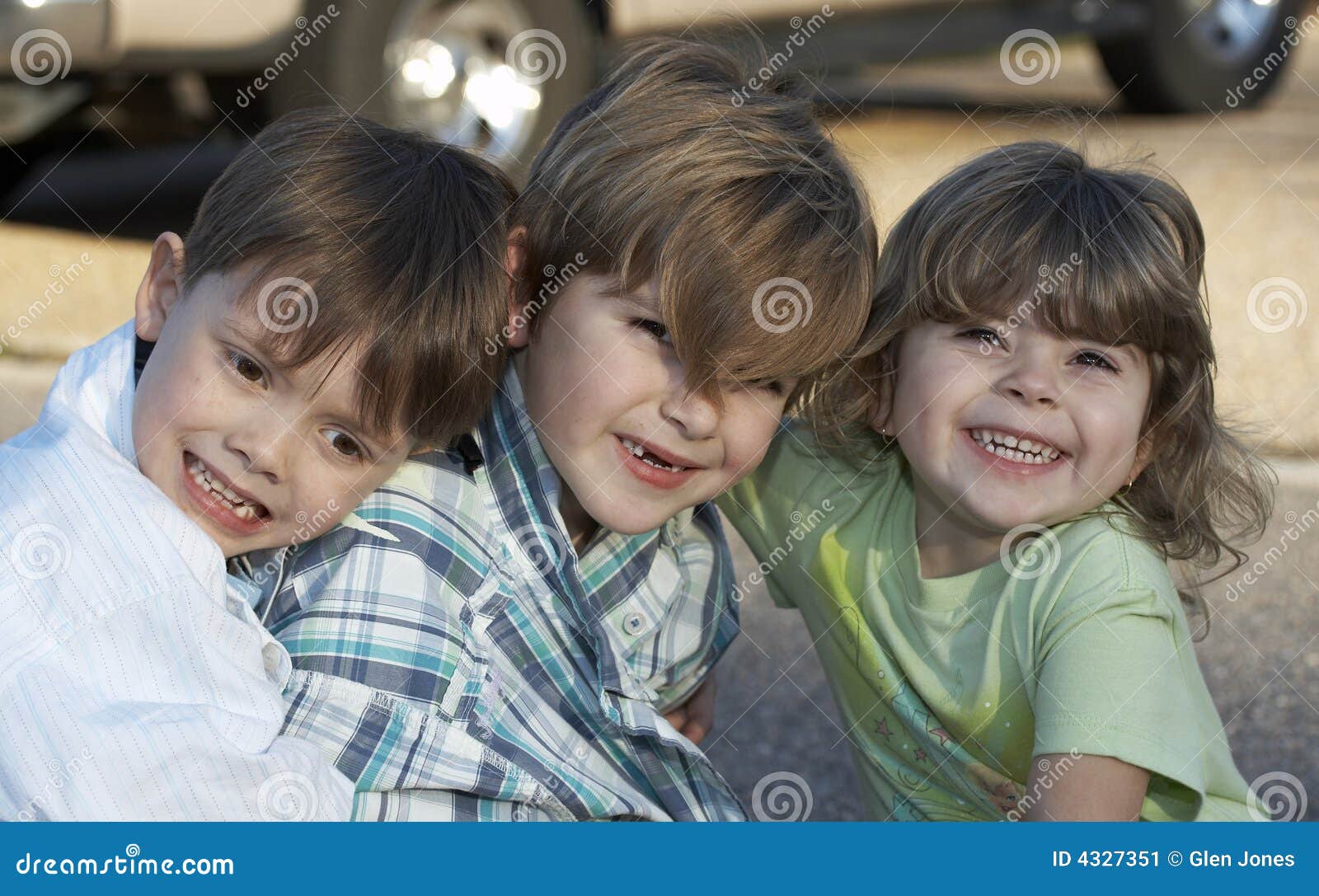 Three kids stock image. Image of smile, sister, eyes, friend - 4327351