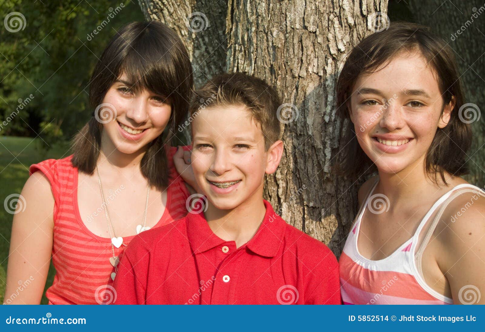 Three Kids stock photo. Image of adolescents, youngsters - 5852514