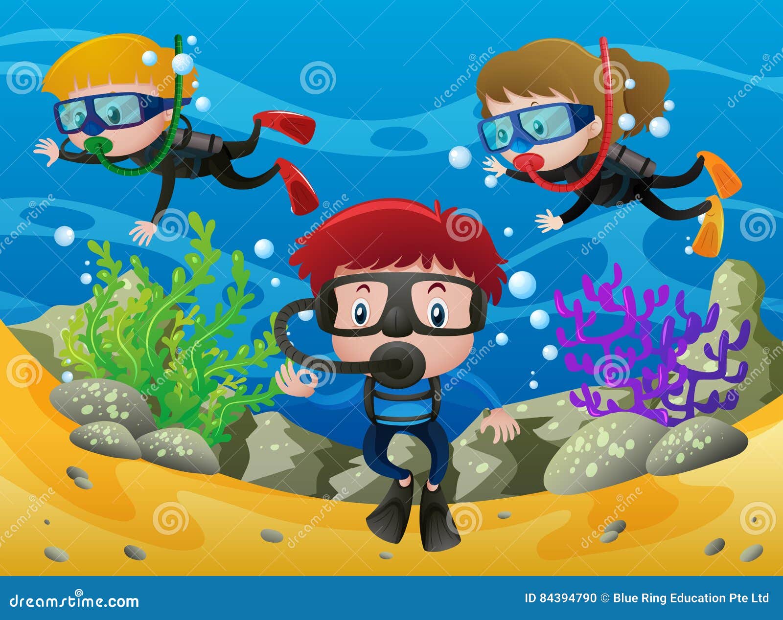 Kids Diving Linear Icon Concept. Kids Diving Line Vector Sign, Symbol ...