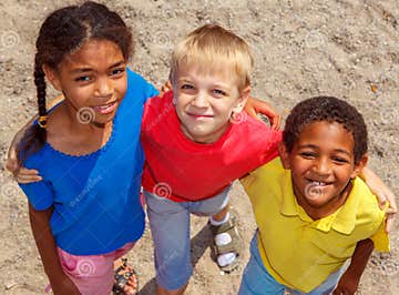 Three kids stock image. Image of bright, children, friendship - 33363331