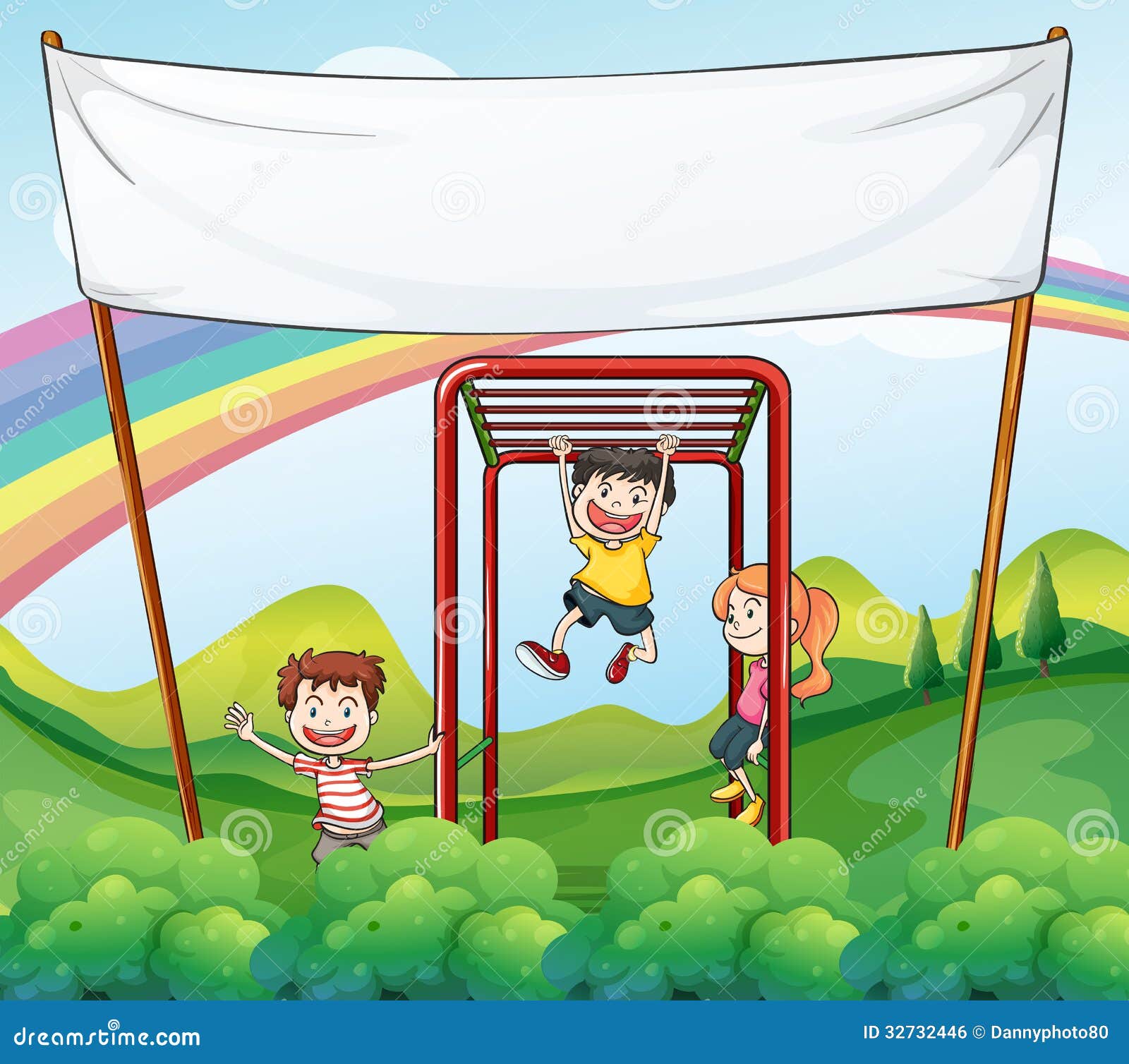 Kids Playing Banner Stock Illustrations – 5,200 Kids Playing Banner ...