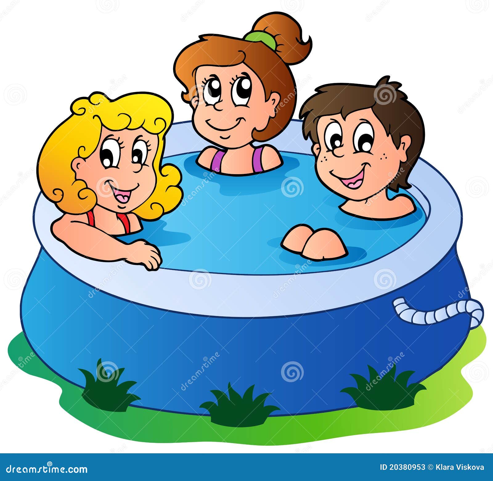 Three Kids In Pool Stock Photos - Image: 20380953