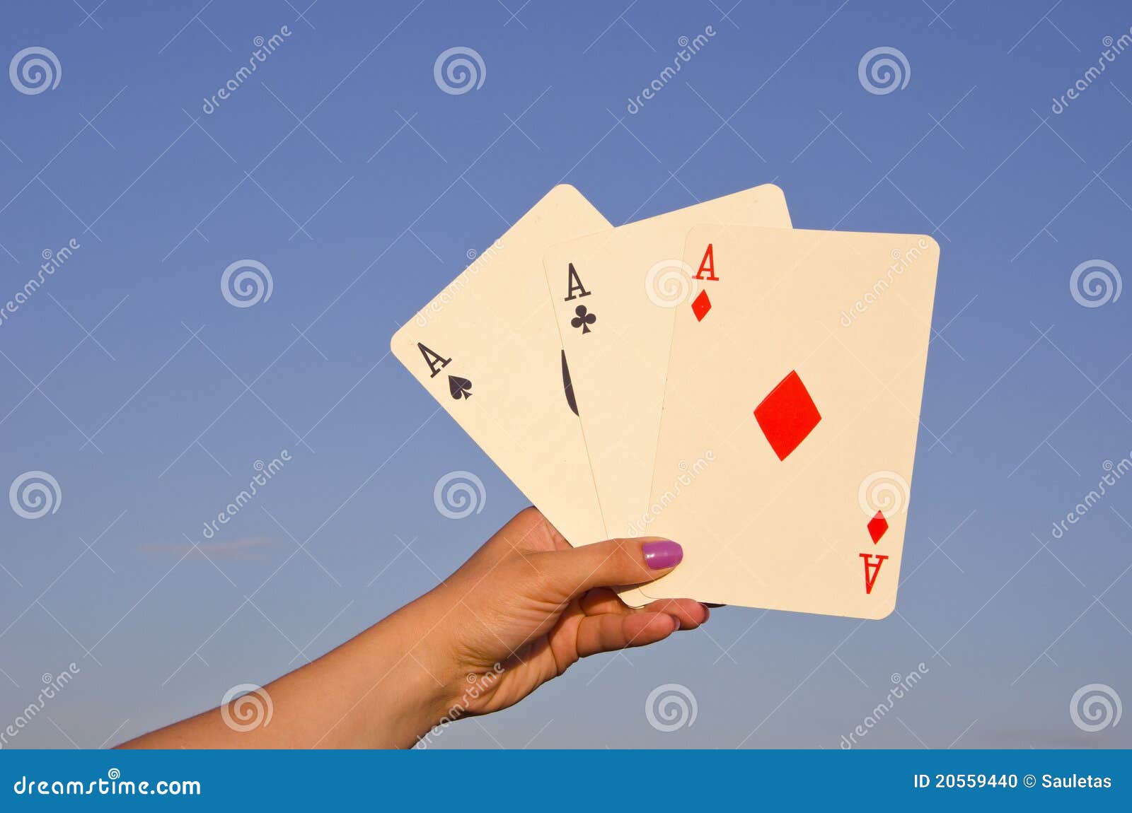 Three of a kind. Aces stock photo. Image of heaven, hold - 20559440