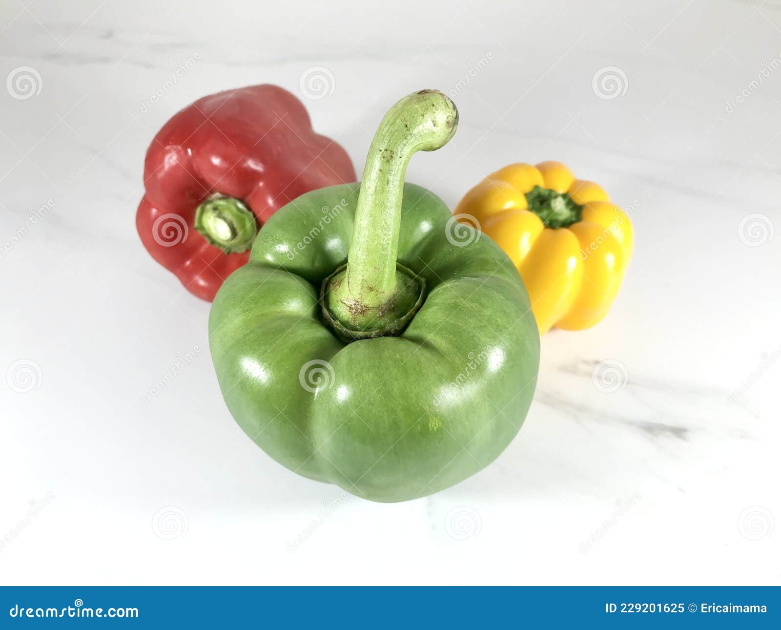 Color Capsicum on Marble Background. Stock Image - Image of ...