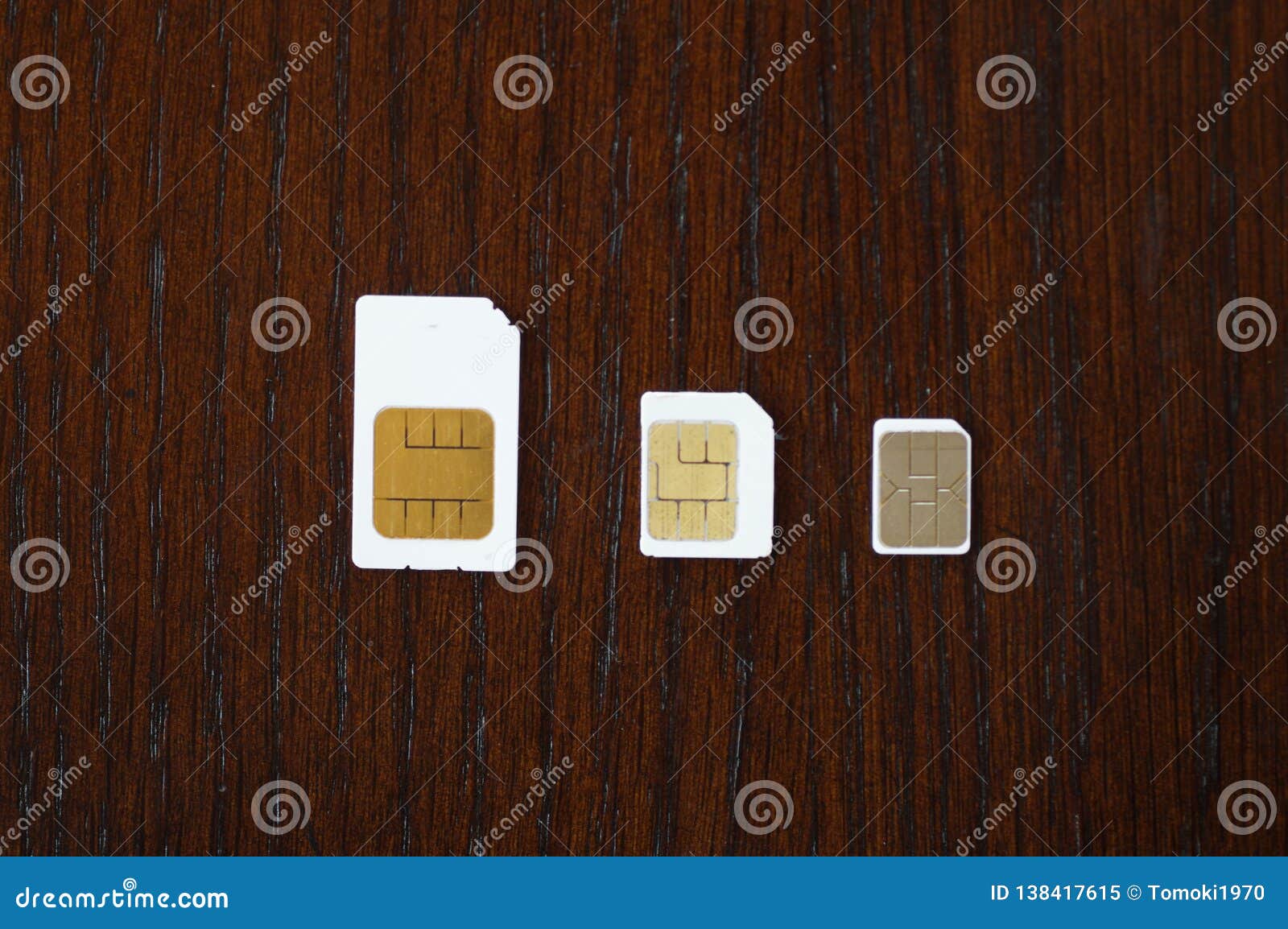 Three Kinds of Sim Cards on a Desk Stock Image - Image of choose, white ...