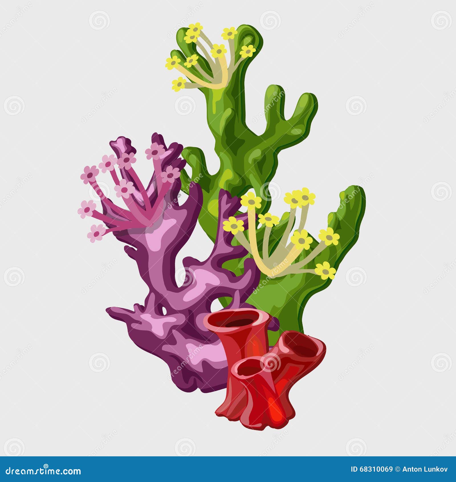 Cartoon Underwater Plants