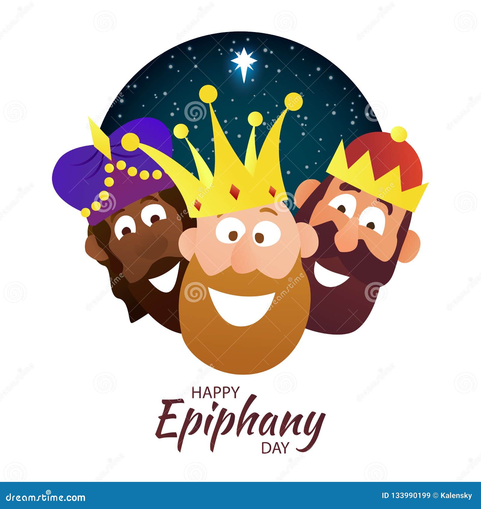 Three Kings stock vector. Illustration of holy, cartoon - 133990199