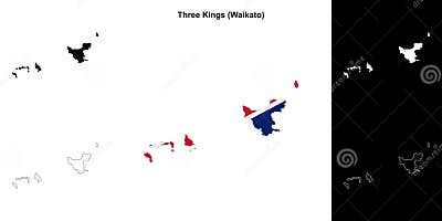 Three Kings outline map stock illustration. Illustration of atlas ...