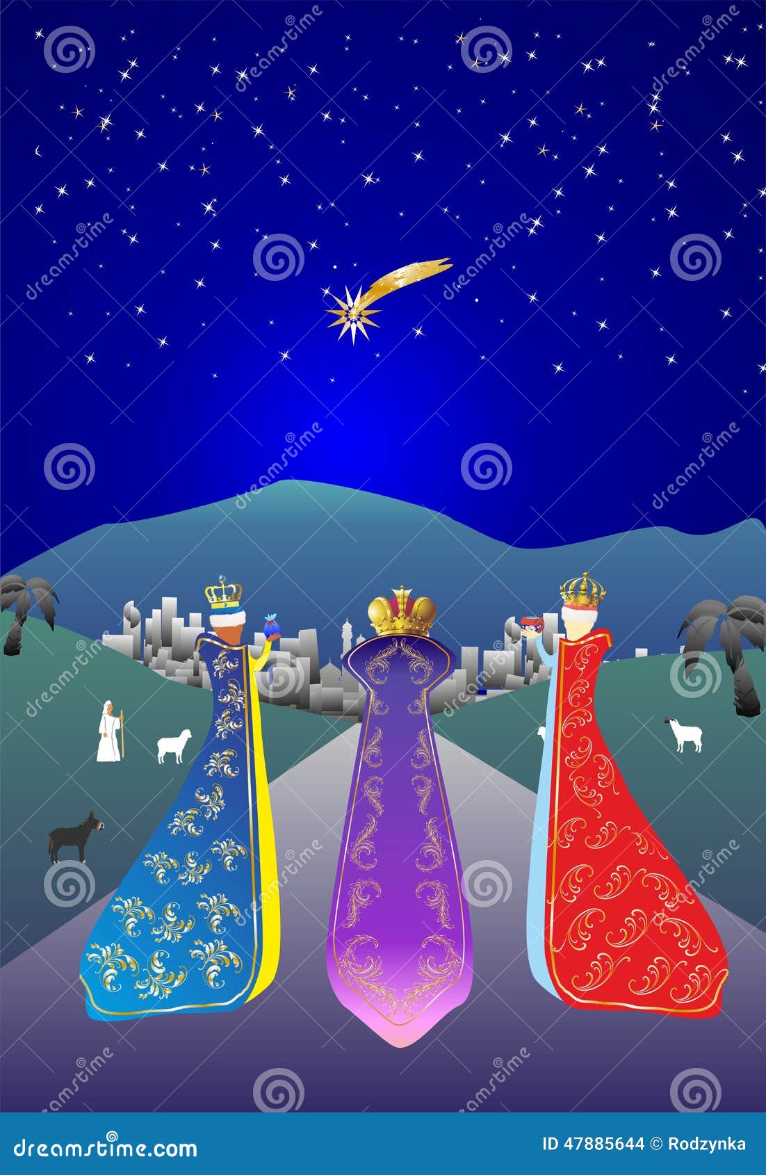Three kings stock illustration. Illustration of kings - 47885644