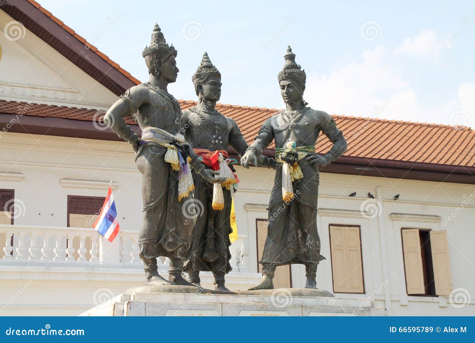 Three Kings Monument, Chiang Mai, Thailand Stock Image - Image of north ...