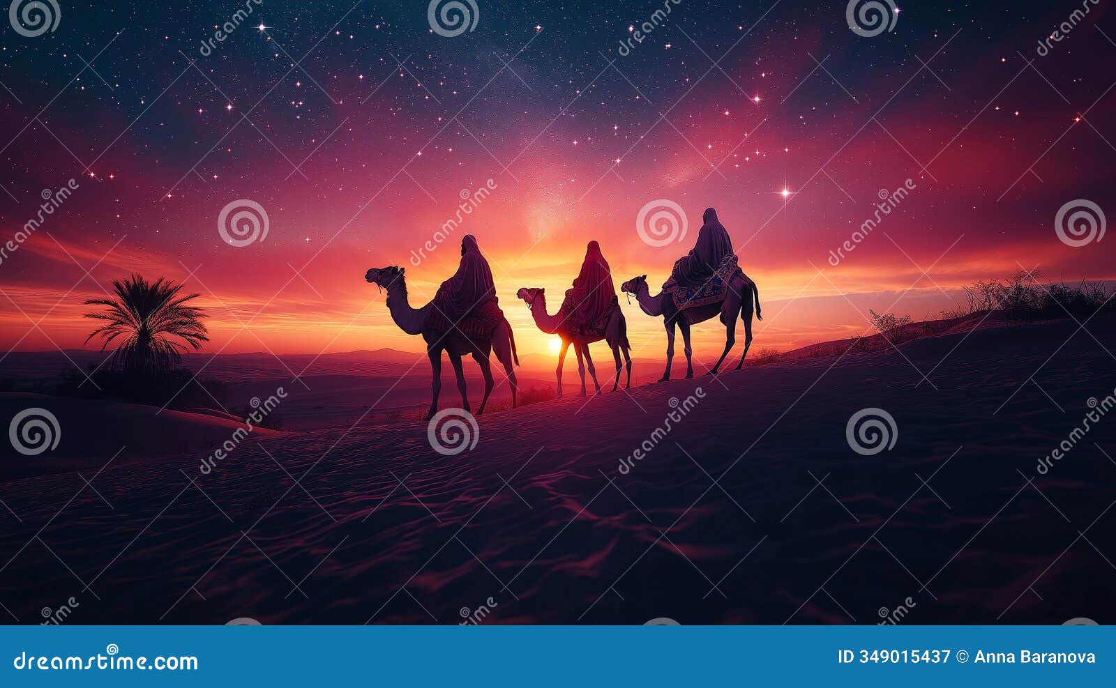 Three Kings Walking in the Desert, Three Magics Kings Walking in the ...