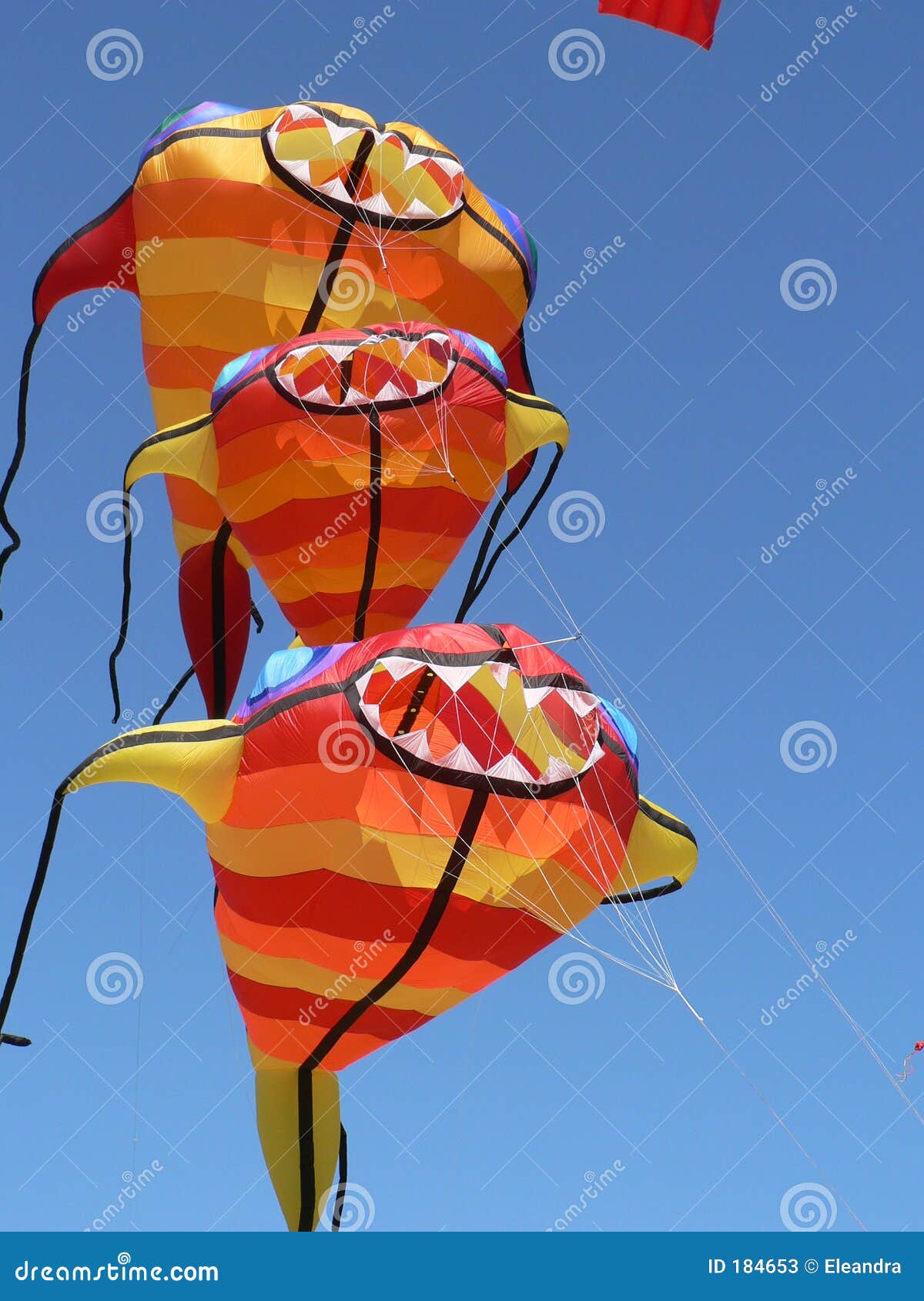 Three Kite Together stock image. Image of travel, stile - 184653