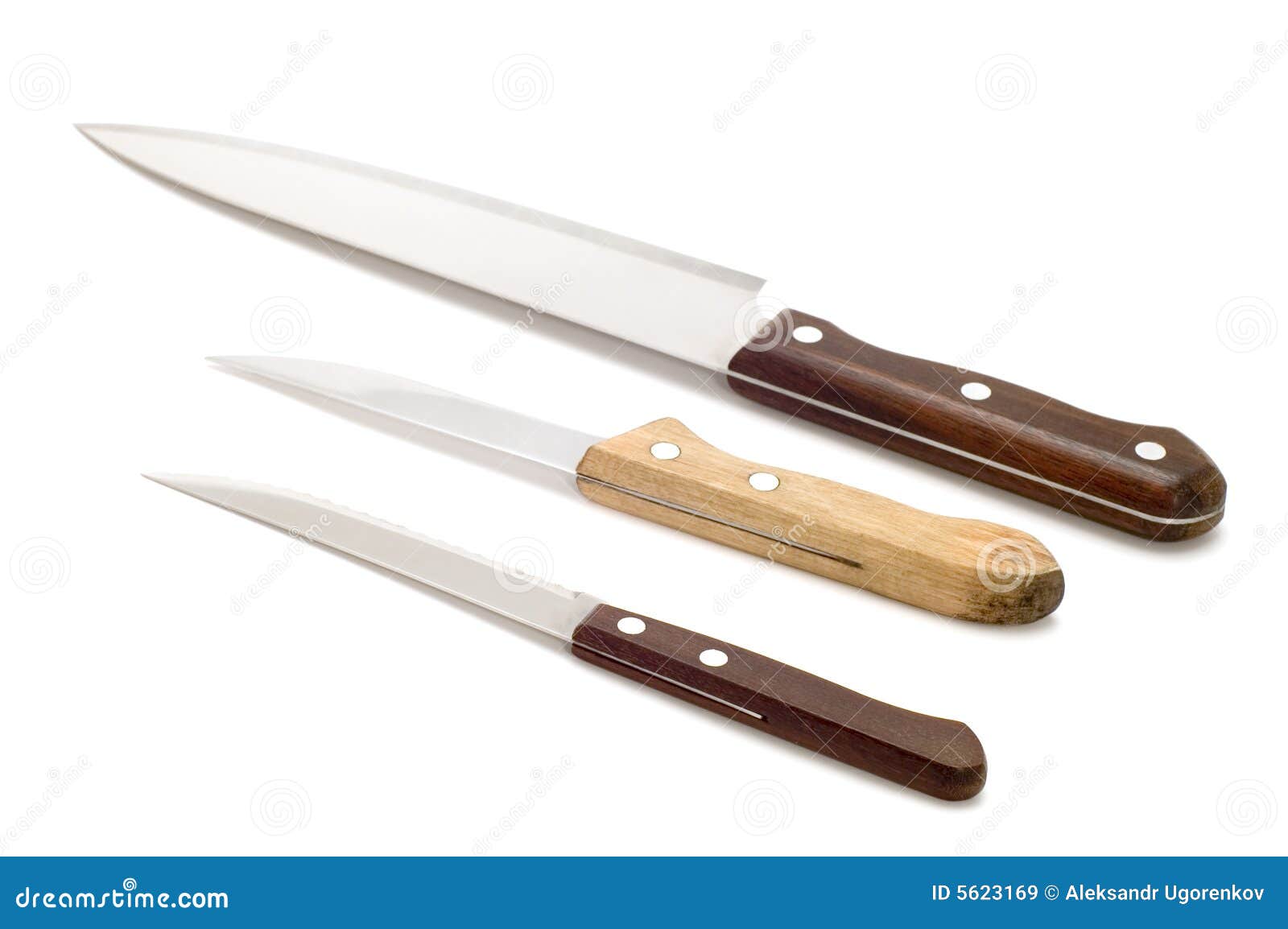 Three knife stock image. Image of cutter, steel, preparation - 5623169