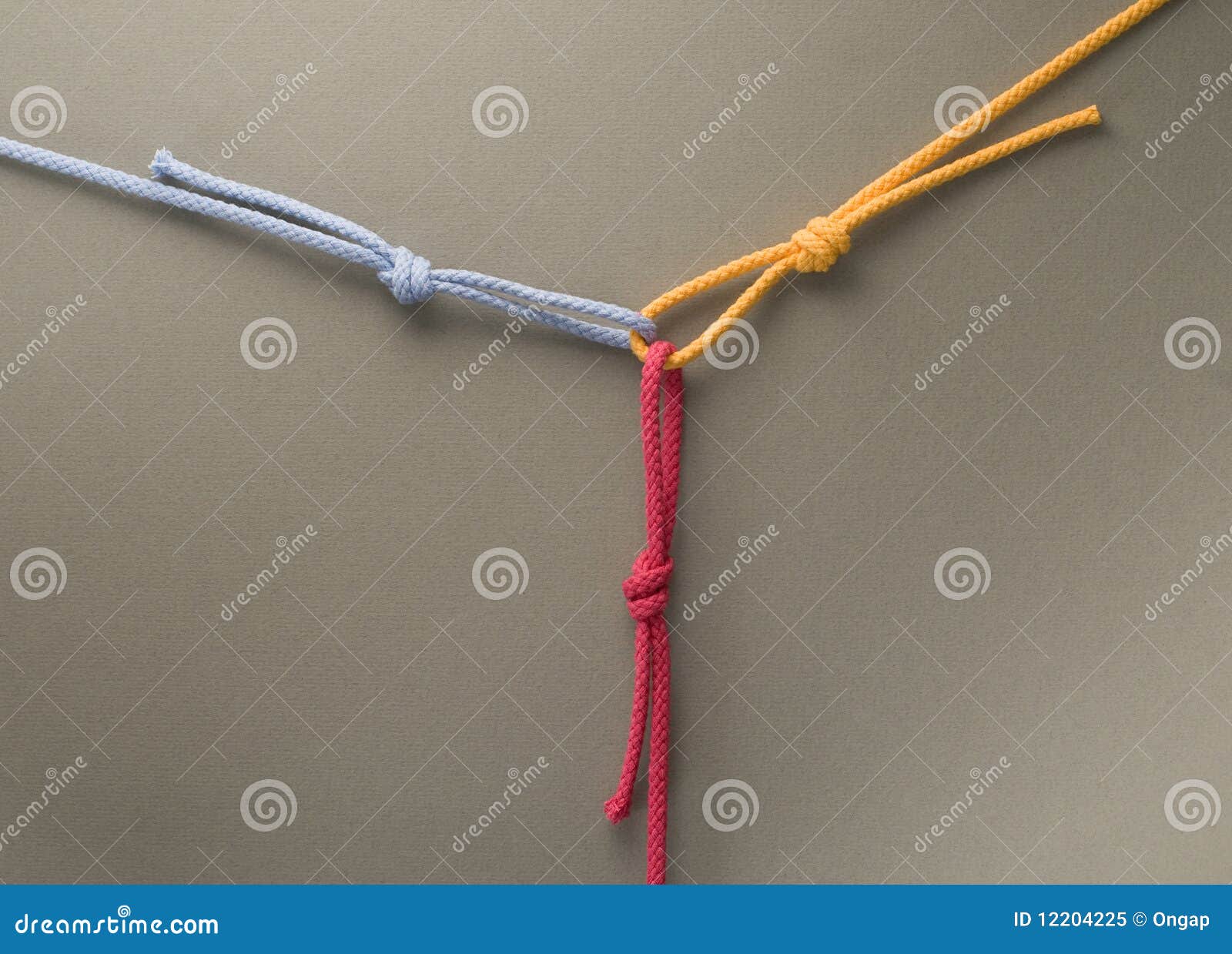 Three knots stock image. Image of line, connection, backgrounds - 12204225