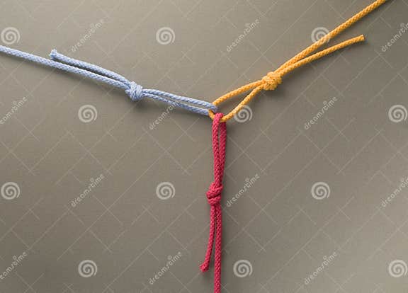 Three knots stock image. Image of line, connection, backgrounds - 12204225