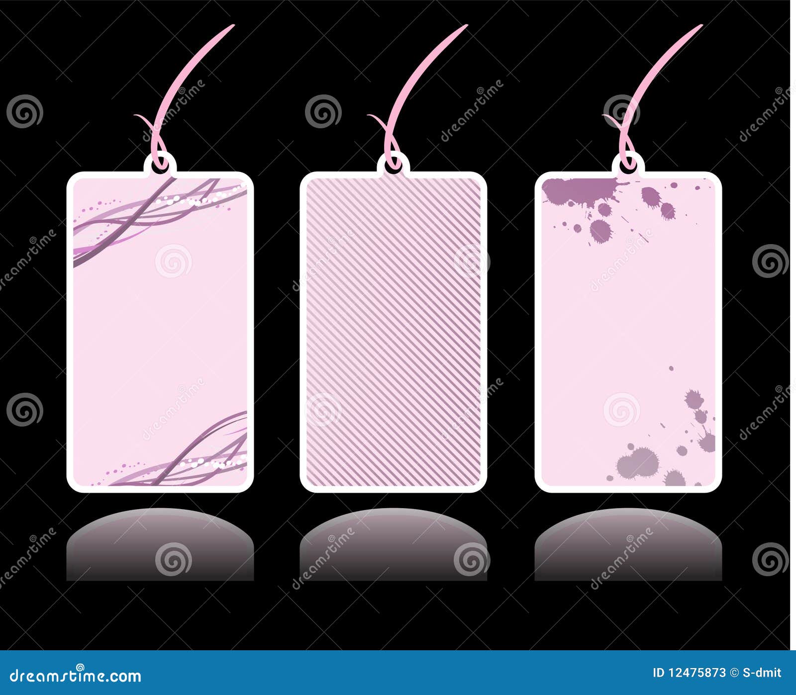 Three label stock vector. Illustration of icon, dirty - 12475873