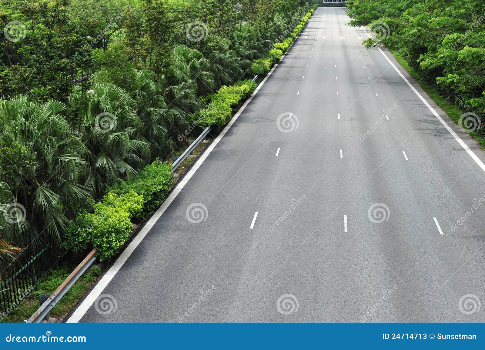 Three Lanes Motor Expressway Stock Image - Image of marking, nature ...