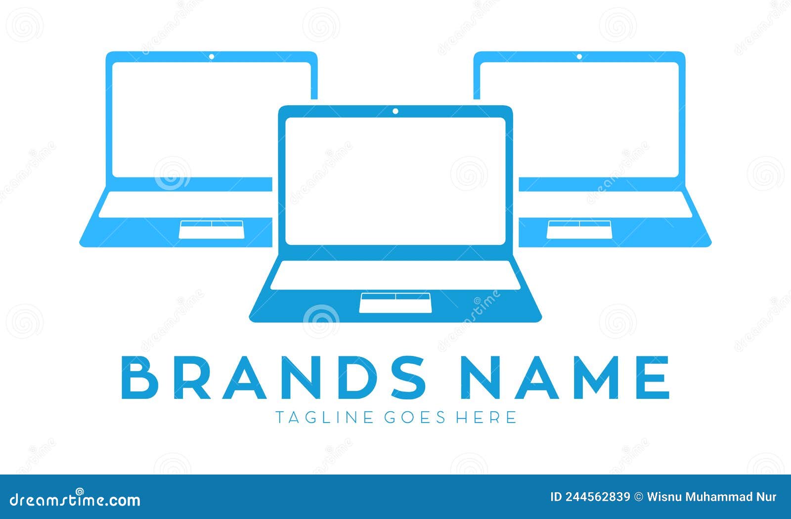 Three Laptop Symbol Vector Logo Stock Vector - Illustration of ...