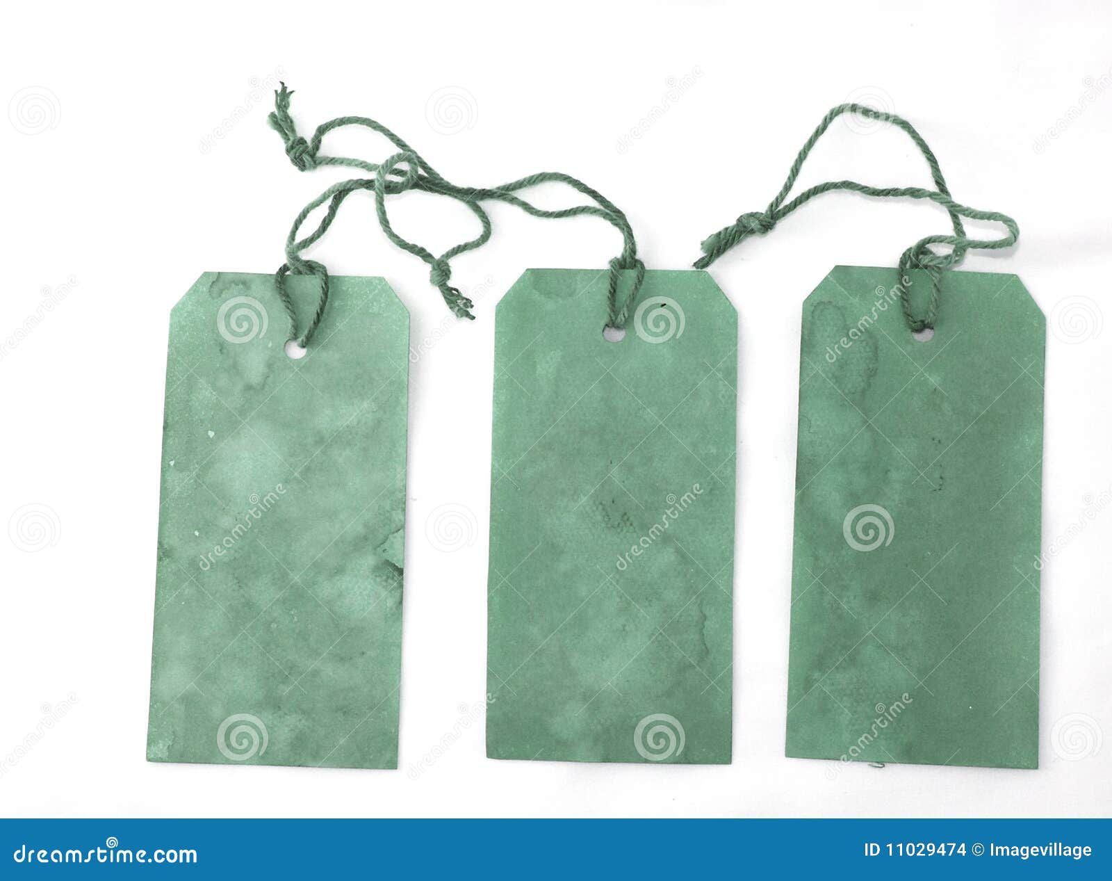 Three large green tags stock photo. Image of abandoned - 11029474