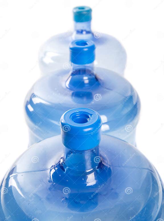 Three Large Mineral Water Containers X Stock Image - Image of thirsty ...