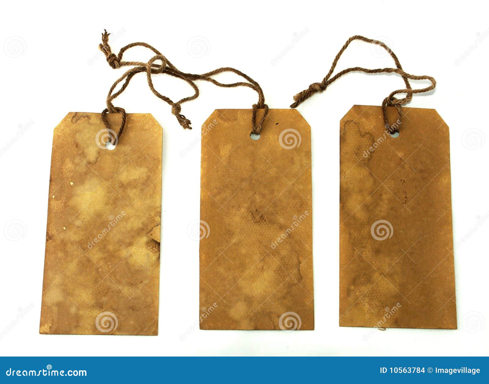Three large stained tags stock photo. Image of gold, abstract - 10563784