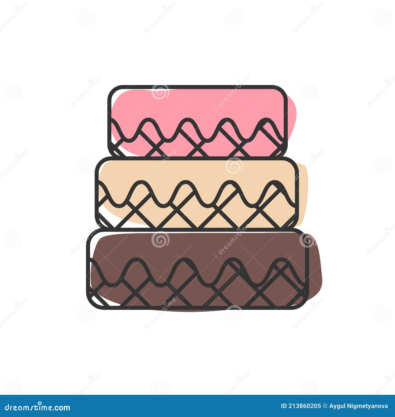 Three Layer Cake Icon for Web Vector Illustration Stock Vector ...