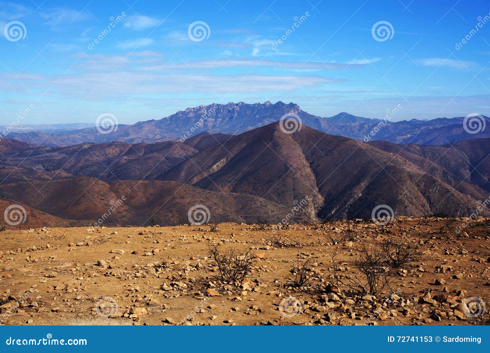 Three layers of Mountains stock image. Image of mountain - 72741153