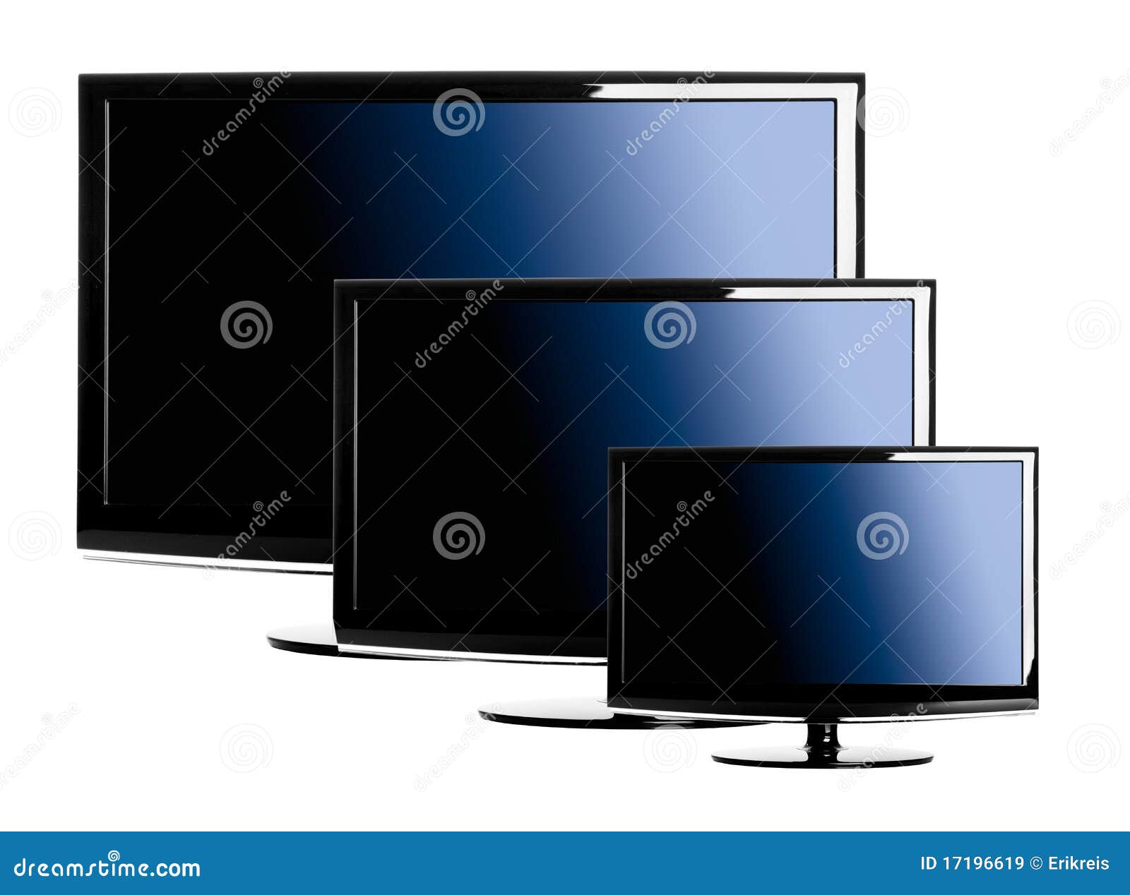 Three lcd TVâ€™s stock image. Image of hdtv, definition - 17196619