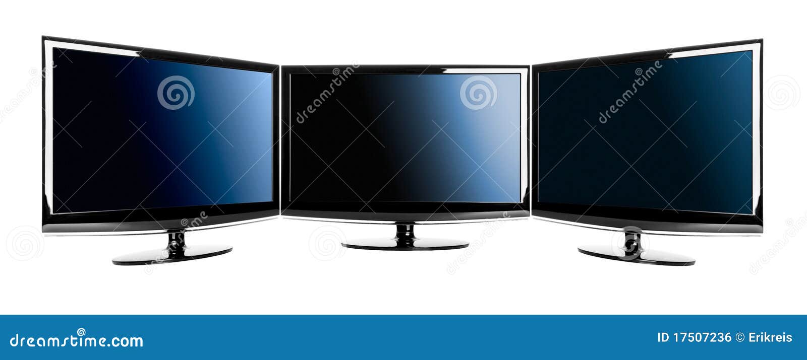 Three lcd TVâ€™s stock photo. Image of liquid, home, modern - 17507236