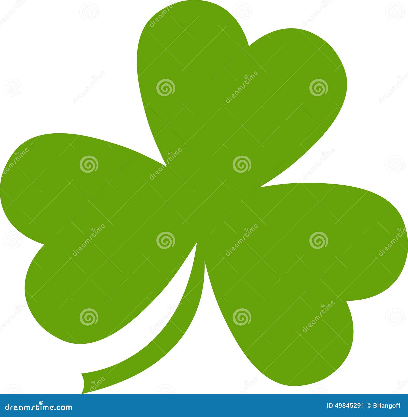 Three Leaf Clover Shape From Ribbon Vector Illustration | CartoonDealer ...