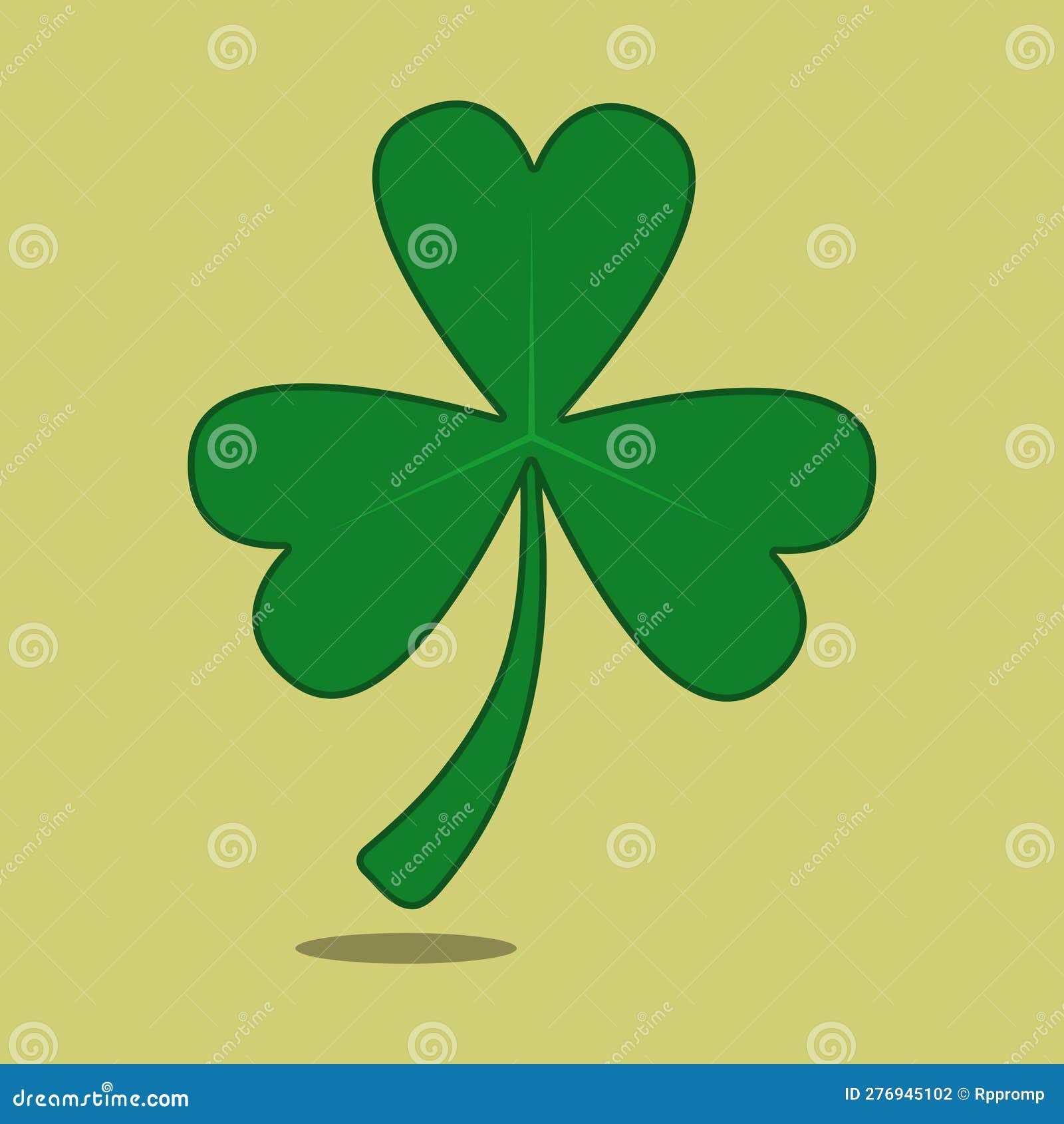 Three Leaf Clover Icon St. Patrick S Day Symbol Stock Vector ...