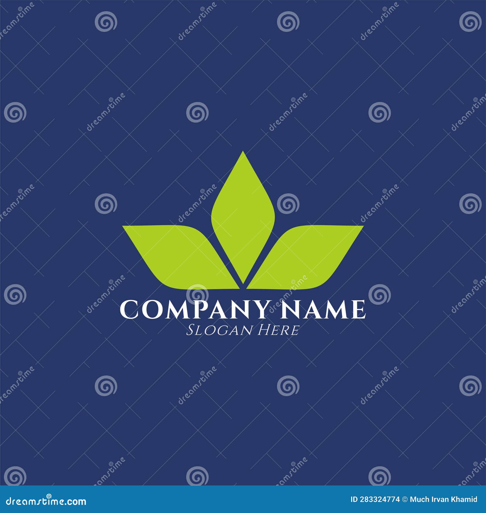 Three Leaf Logo Design Concept Illustration Stock Vector - Illustration ...