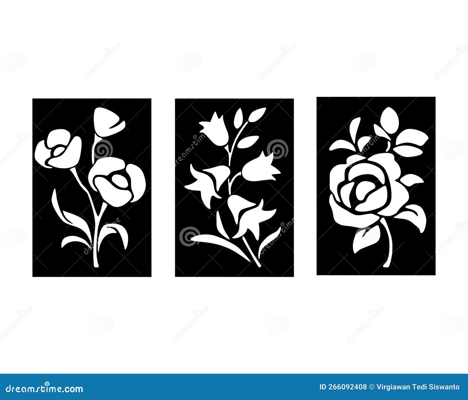 Three leaf panel design stock vector. Illustration of pattern - 266092408