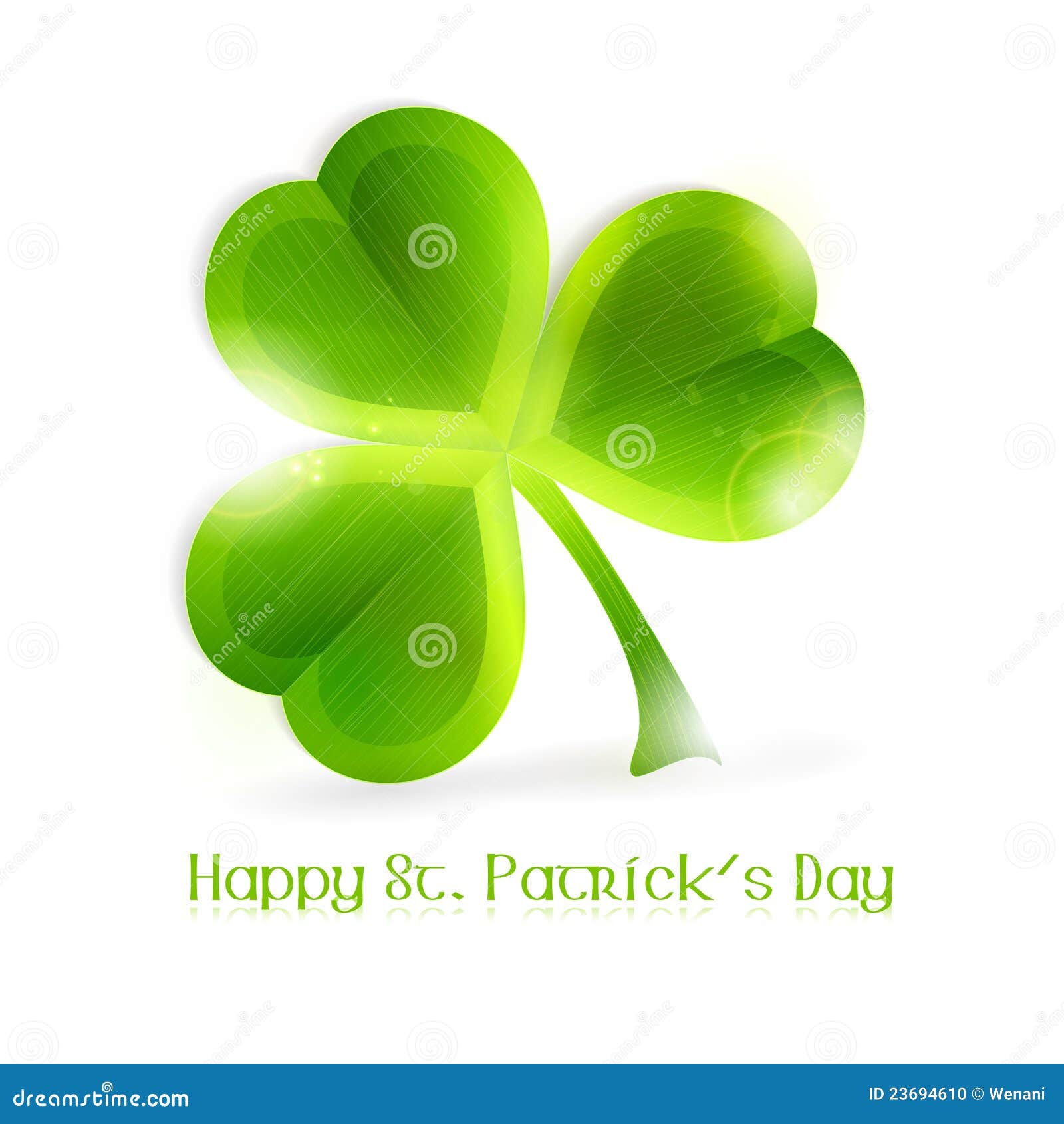 Three leaf vector clover stock vector. Illustration of modern - 23694610